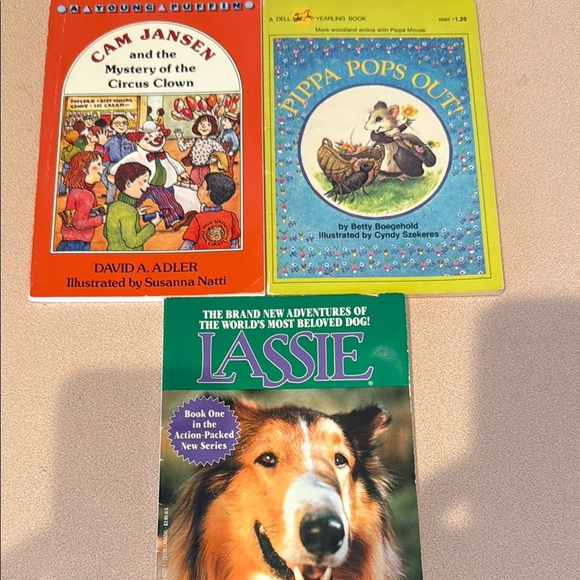 Other | Childrens Book Set Cam Jansen Pippa Pops Out Lassie | Poshmark